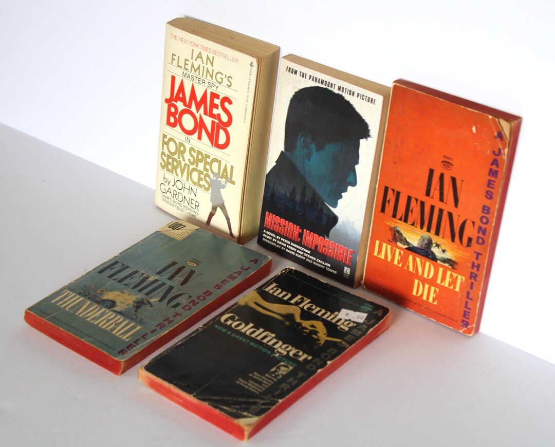 Vintage James Bond and Mission Impossible Paperback Book Lot of 5 - Etsy