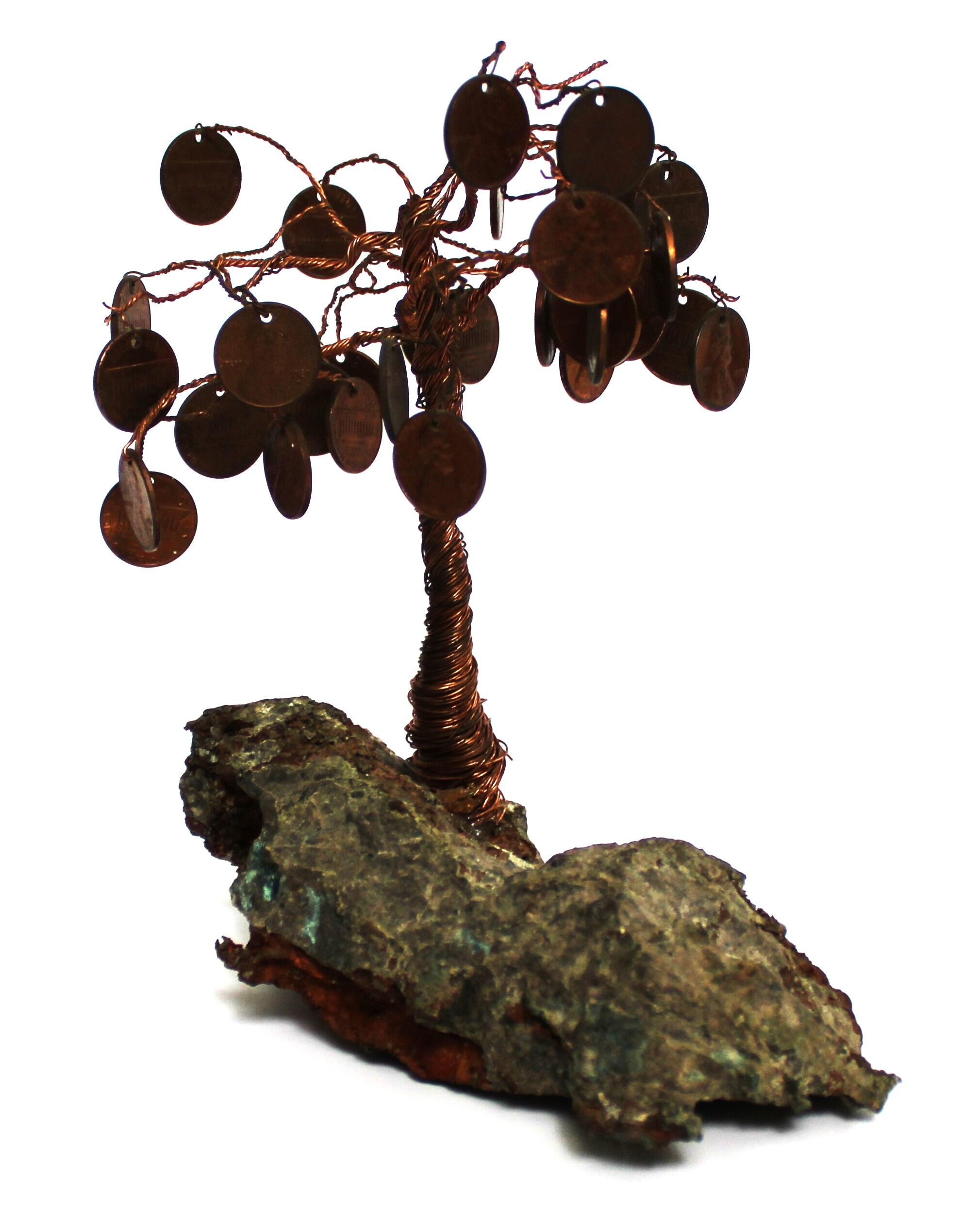 Vintage Copper Wire Tree Sculpture W/copper Pennies on Copper - Etsy