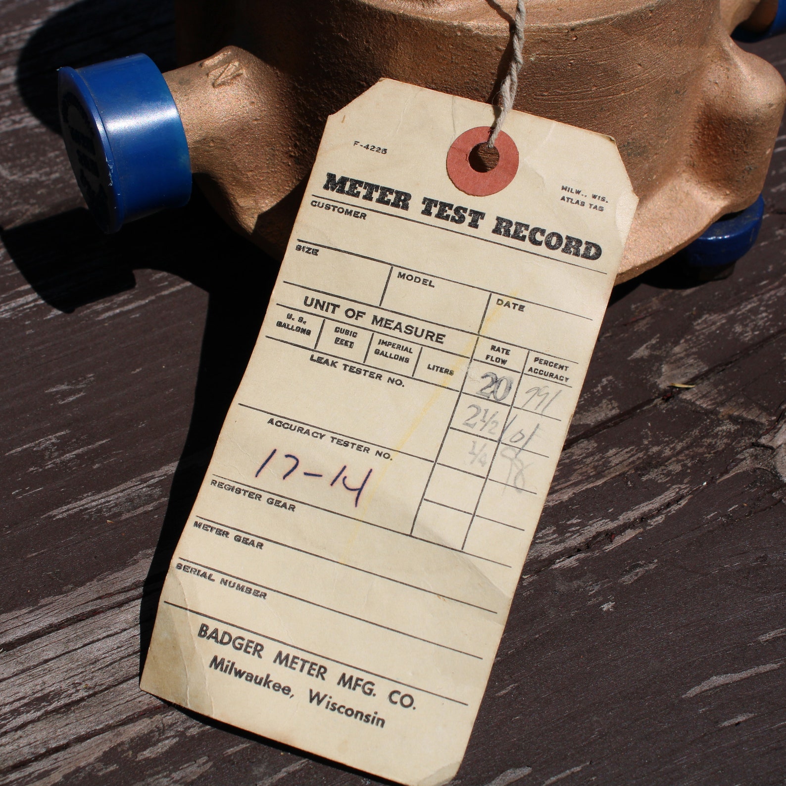 Vintage BADGER Brass Water Flow Meter 5/8 With EASY-READ Dial - New! - Etsy