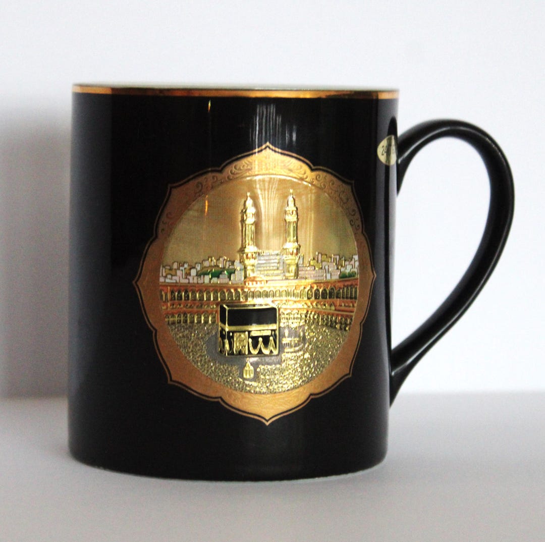 Vintage Kaaba Mecca Coffee Mug: 24KT Gold Trim Souvenir - Etsy