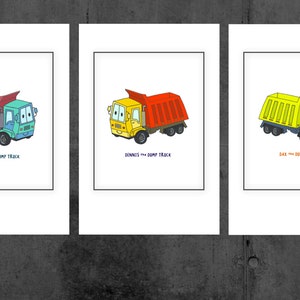 Set of 3 Dump Truck Instant Download Prints 8x10 Digital PDF - Etsy