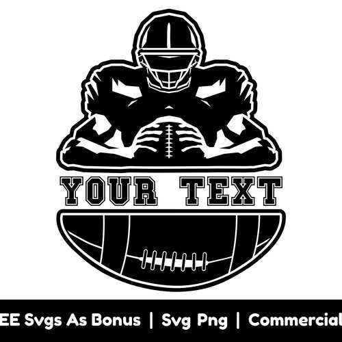 Football Name Svg Half Player Half Ball Svg American - Etsy