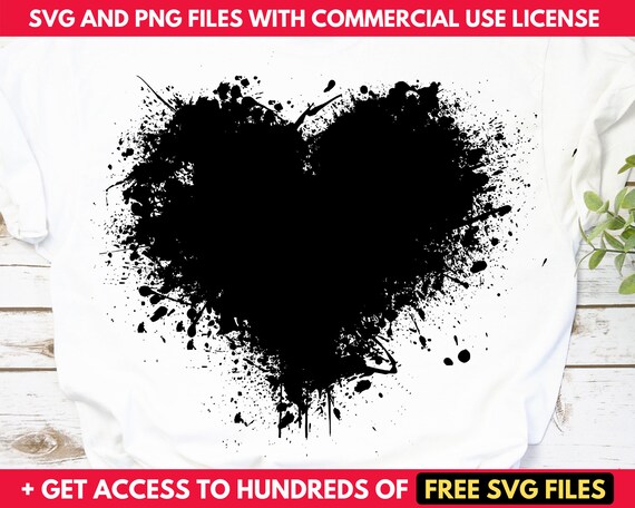 Cool Paint Splatter Hearts