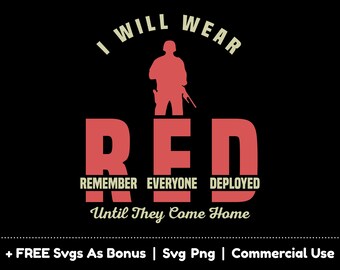 Wear Red for Deployed Cricut - Etsy