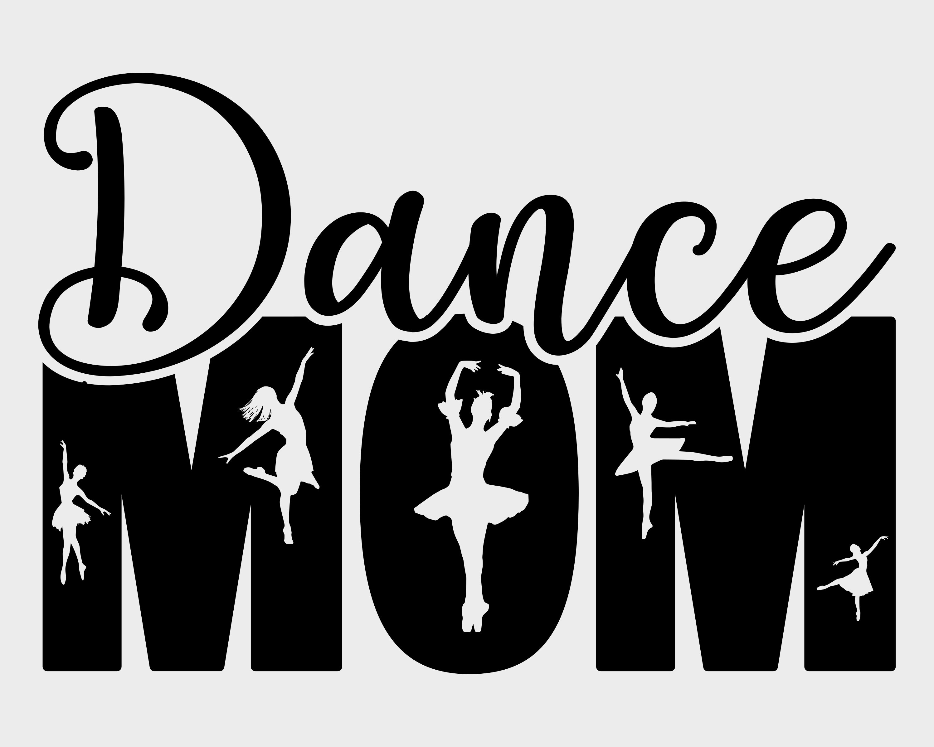 Dance Mom Svg Files For Cricut Ballet Dancer Svg Black | Etsy