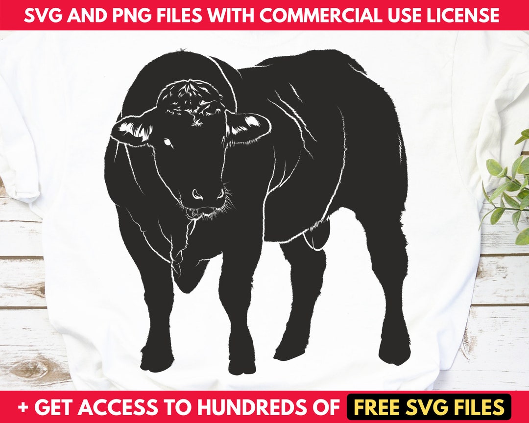 Cow Svg Art Print Bull Clipart Cut Files for Cricut Png - Etsy