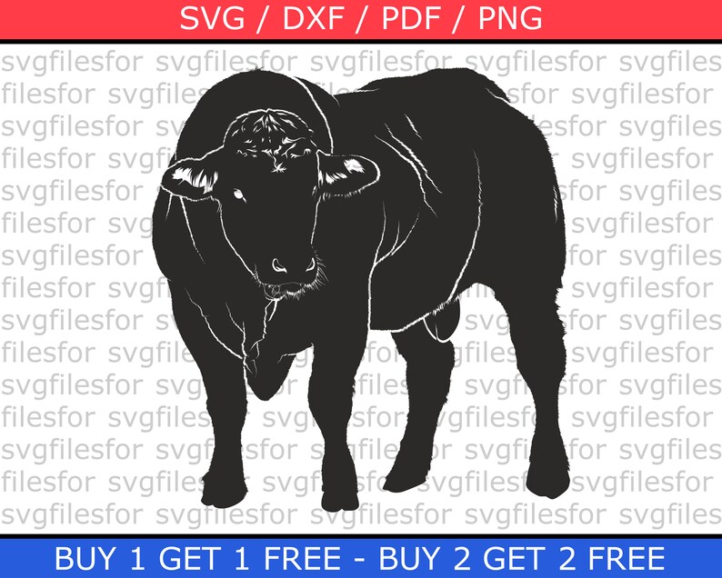 Cow Svg Art Print Bull Clipart Cut files for Cricut Dxd Pdf | Etsy