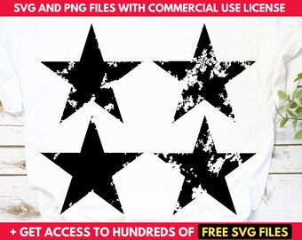 Distressed Stars - Etsy