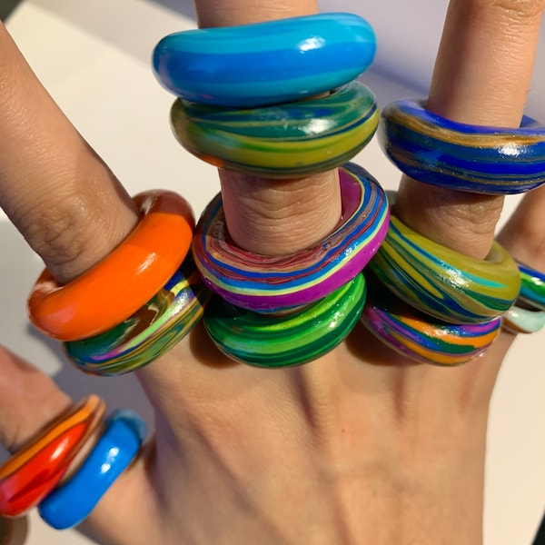 Polymer Clay Ring - Etsy