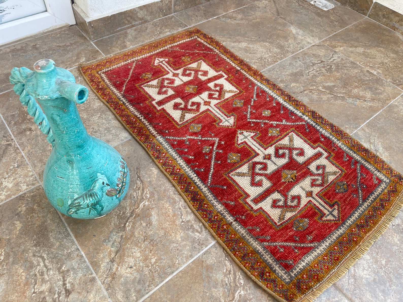 Turkish Small Rug Vintage Home Decor Small Runner Rug Small | Etsy