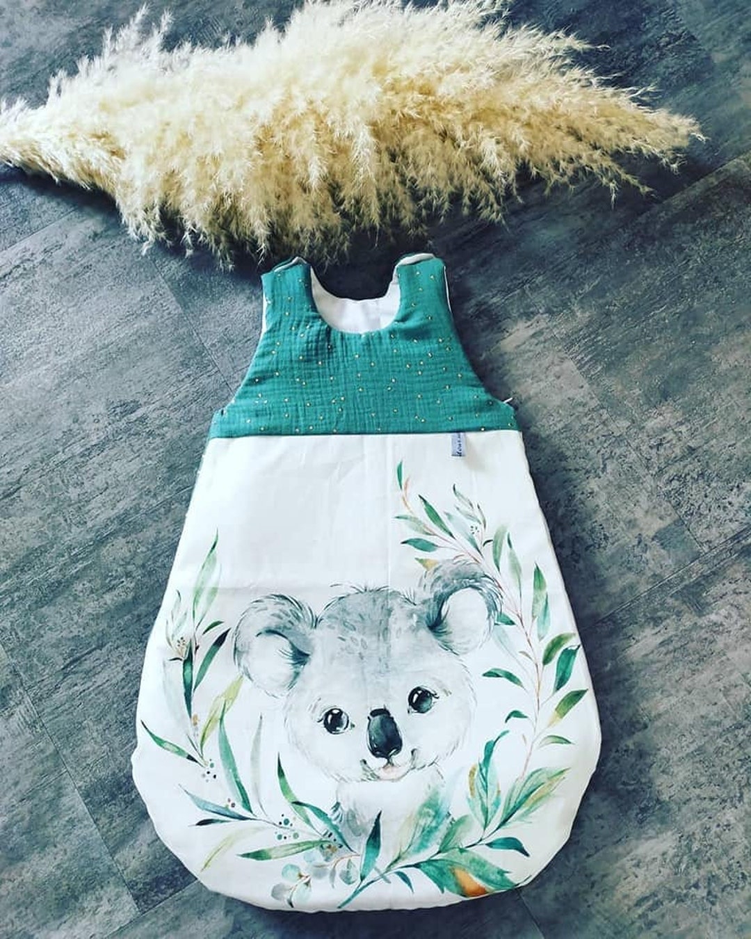 Gigoteuse bebé talla 1 0 a 6 meses, tema koala y eucalipto de gasa ...