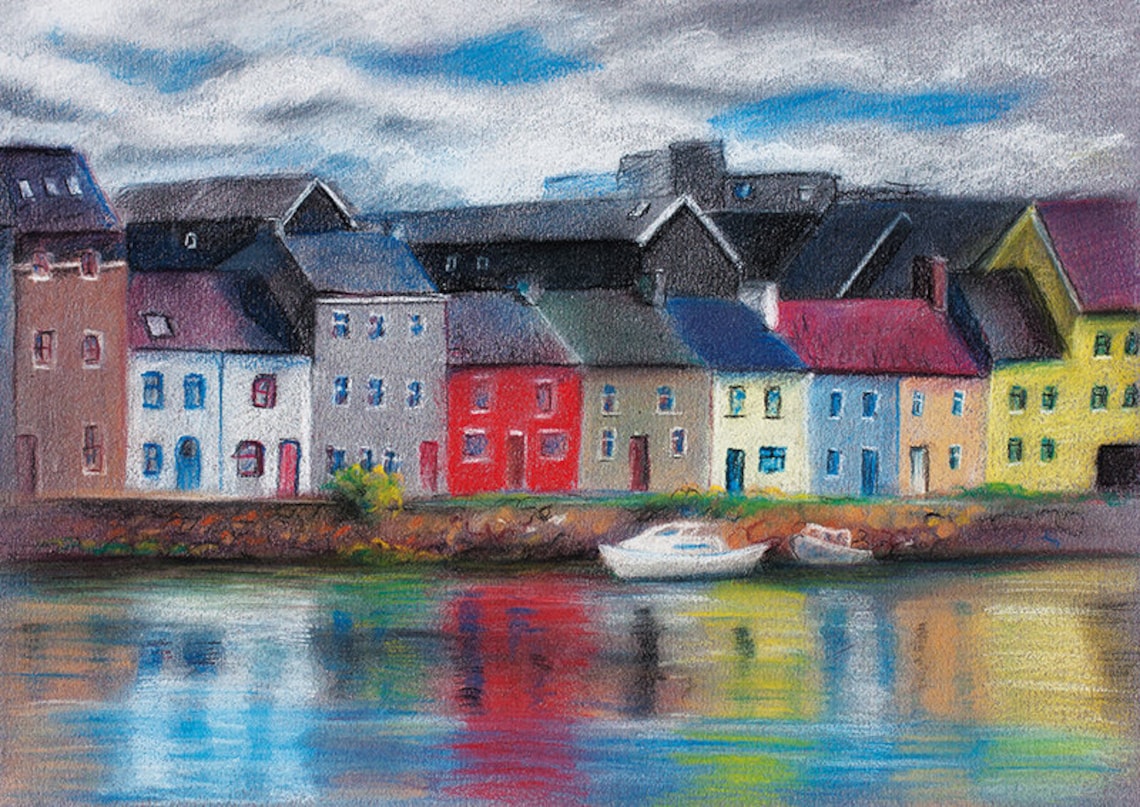 Galway Art, Claddagh Galway, Print of Painting, Irish Art, Irish Gift ...