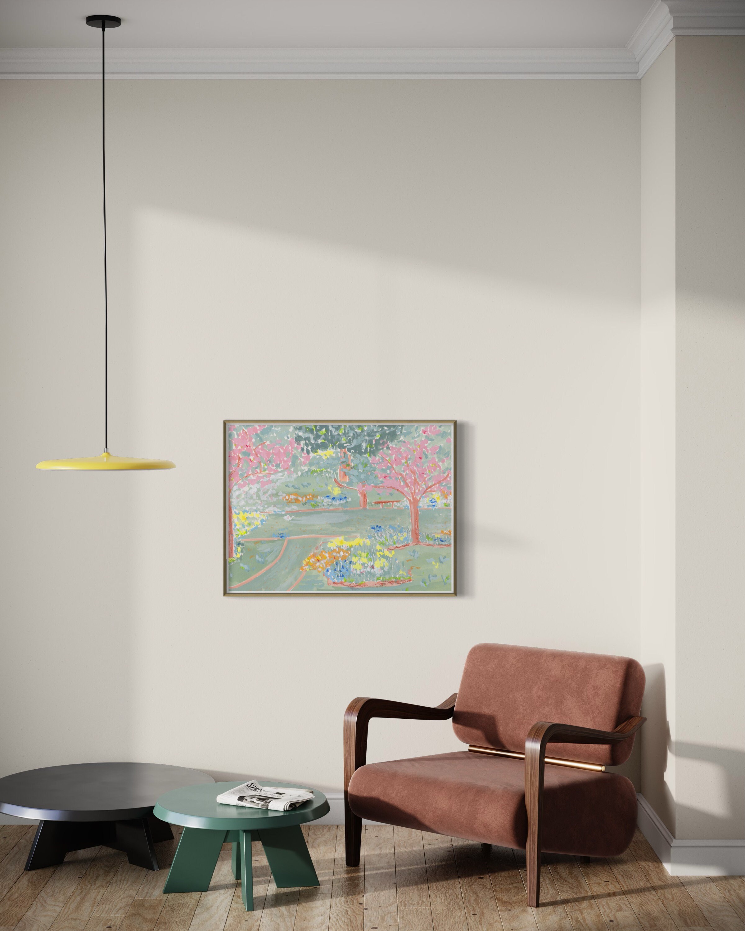 Spring Landscape Art Print Living Room Wall Art Garden Art Print ...