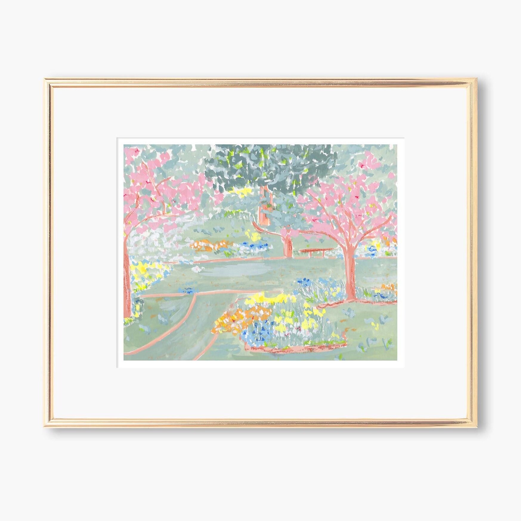 Spring Landscape Art Print Living Room Wall Art Garden Art Print ...
