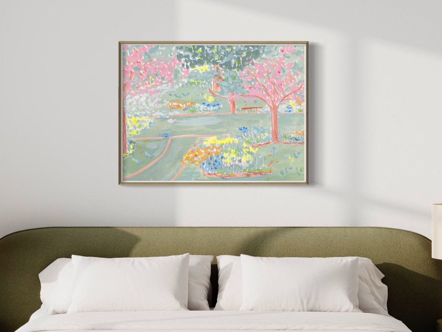 Spring Landscape Art Print Living Room Wall Art Garden Art Print ...