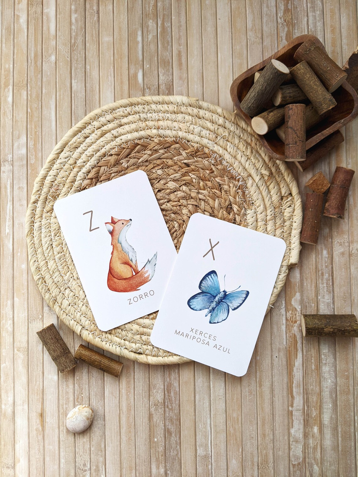 Alphabet Set With Animals From the Forest A to Z Spanish - Etsy