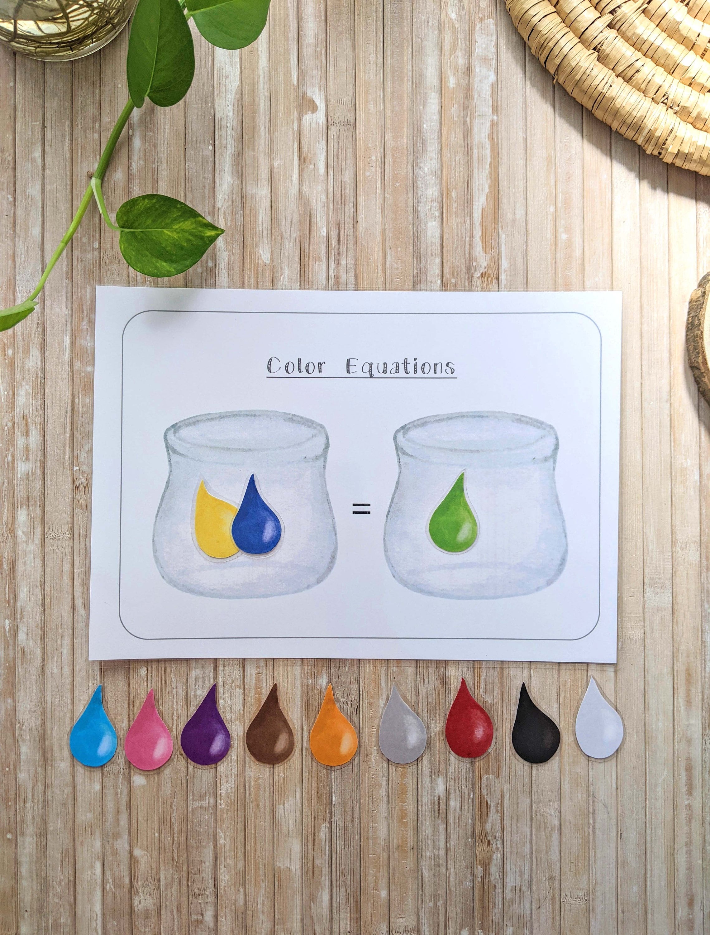 Color Mixing Game, Printable Color Activities, Color Equations ...