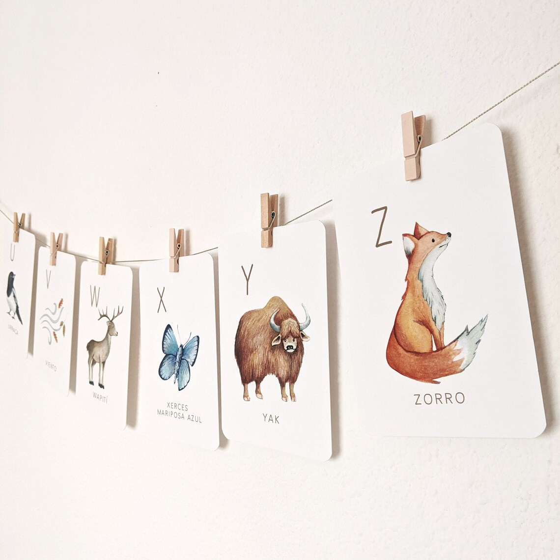 Alphabet Set With Animals From the Forest A to Z Spanish - Etsy