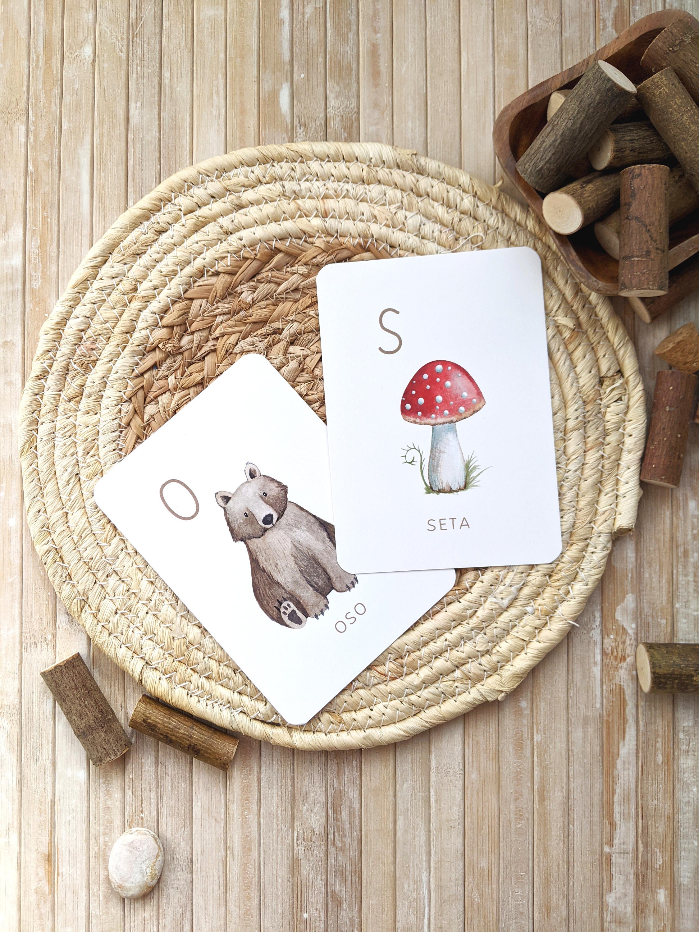 ABECEDARIO: Tarjetas abecedario animales del bosque, alfabeto láminas ...