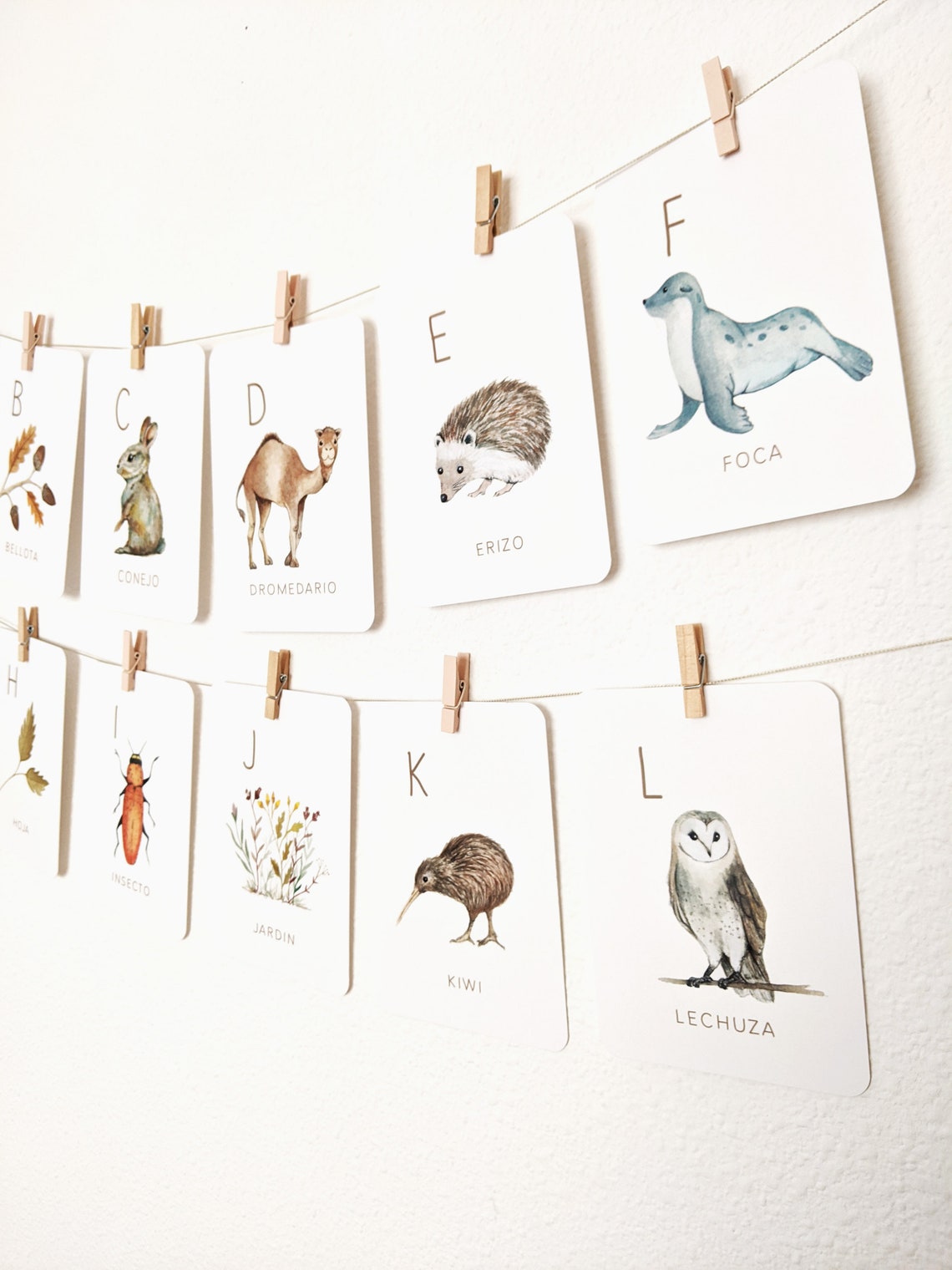 Alphabet Set With Animals From the Forest A to Z Spanish - Etsy