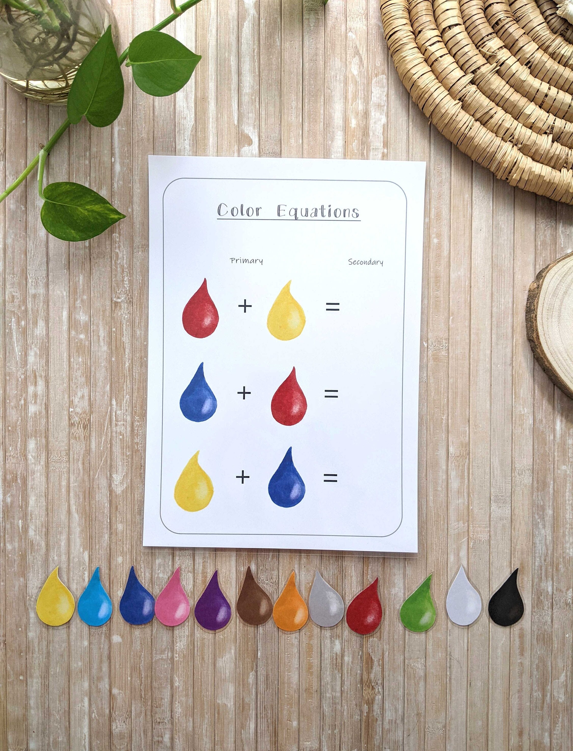 Color Mixing Game, Printable Color Activities, Color Equations ...