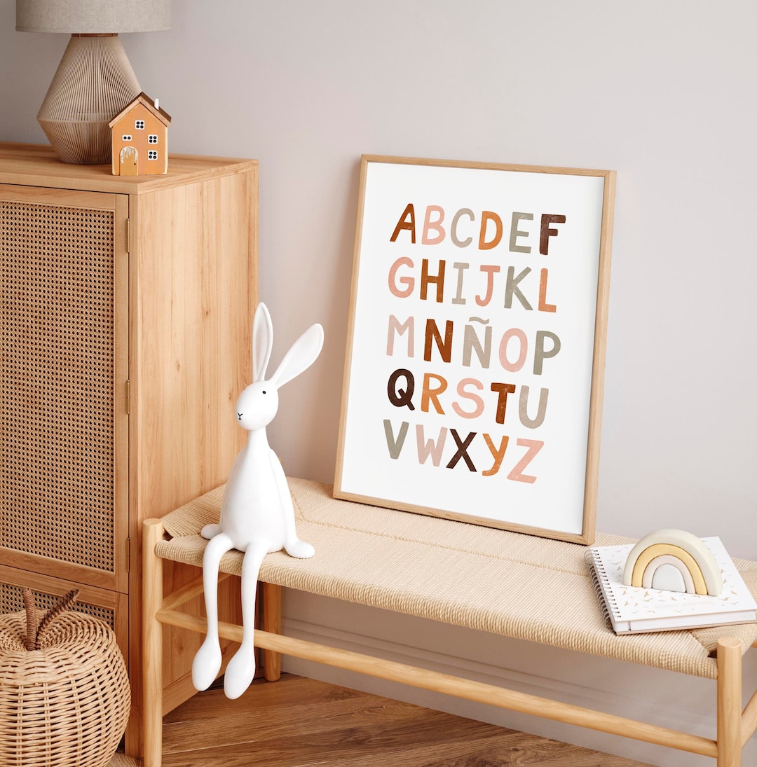 Alphabet Print: Educational Poster, Spanish Classroom Decor, Montessori ...