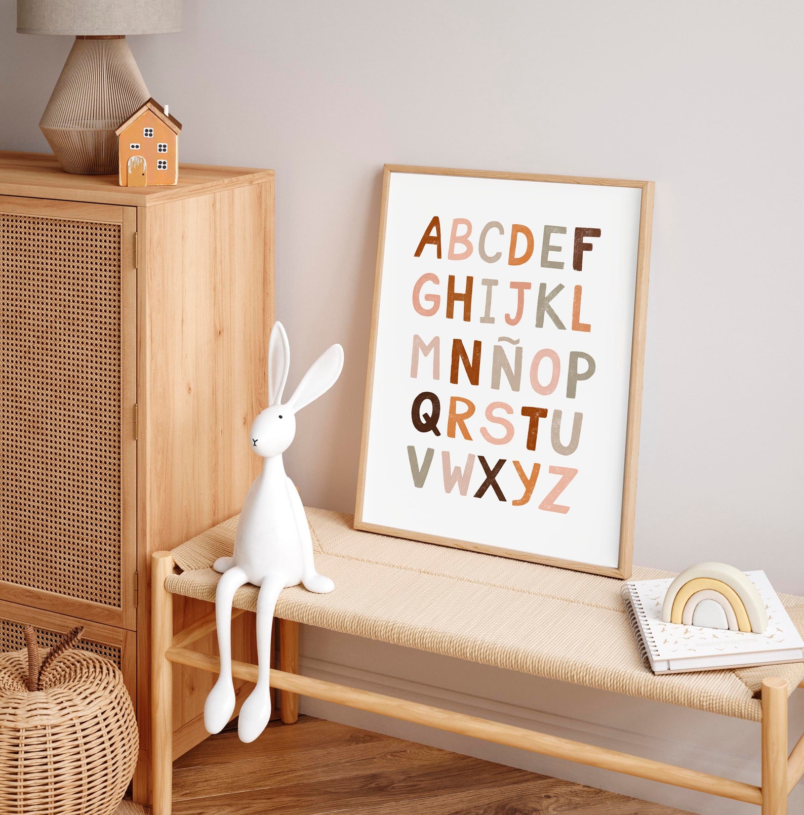 Alphabet Print: Educational Poster, Spanish Classroom Decor, Montessori ...