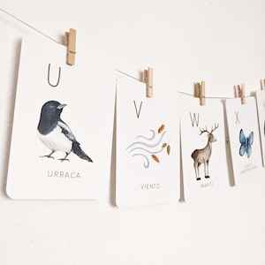 Alphabet Set With Animals From the Forest A to Z, Spanish Alphabet ...