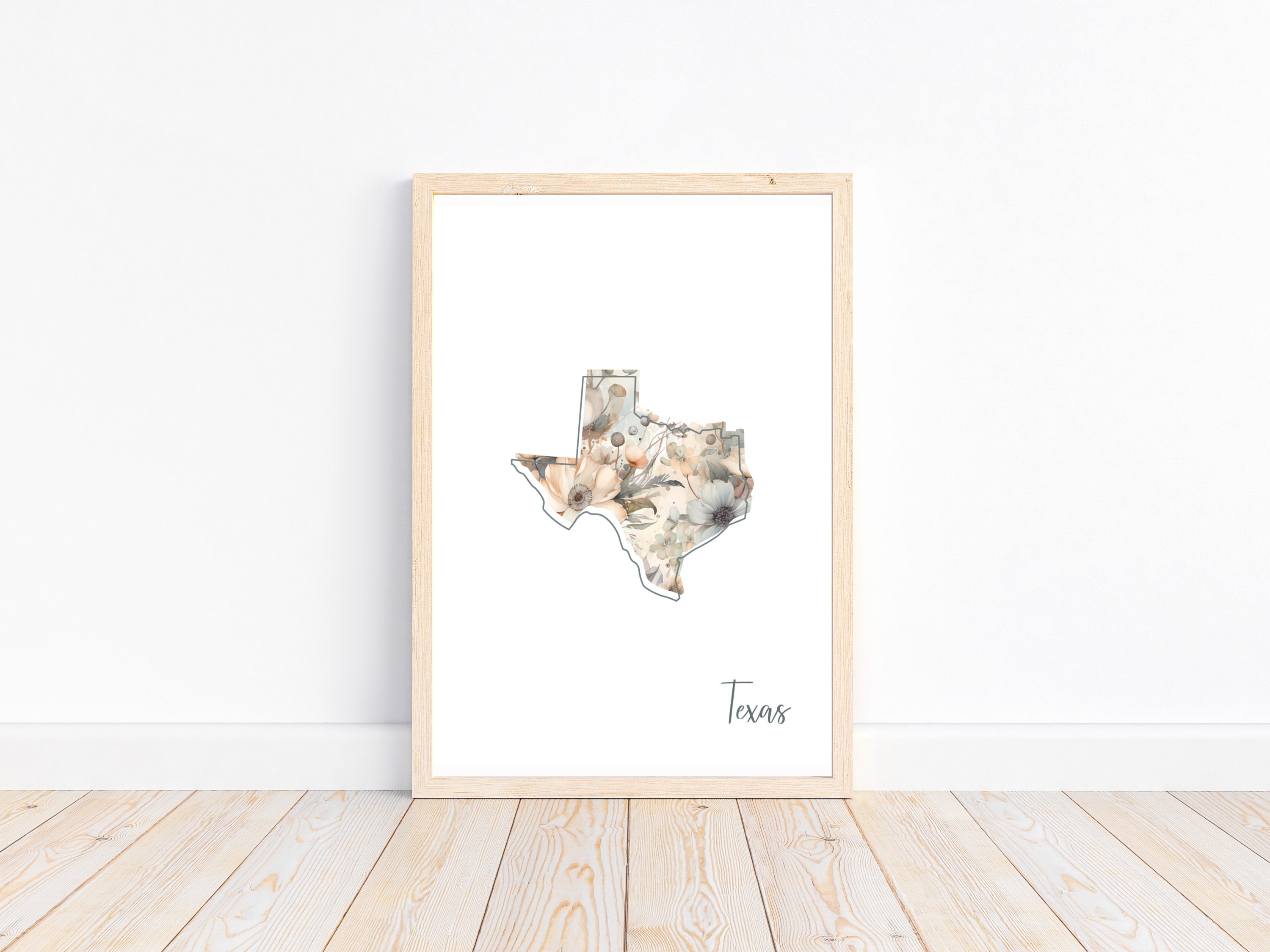 Texas Digital Art Print for Wall Art Downloadable Print Texas State ...