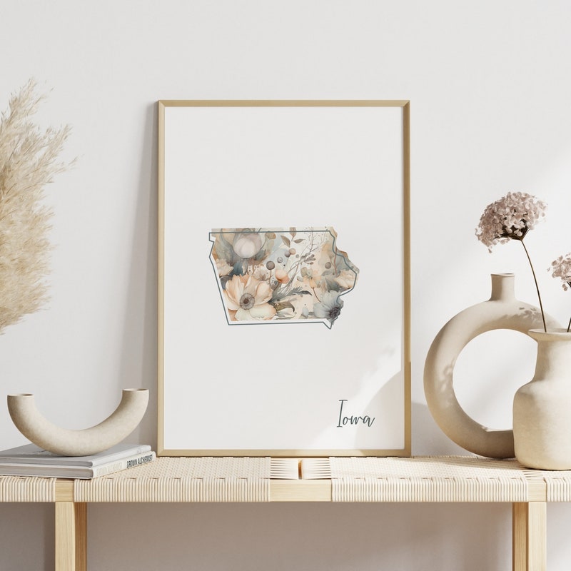 Iowa Print - Etsy