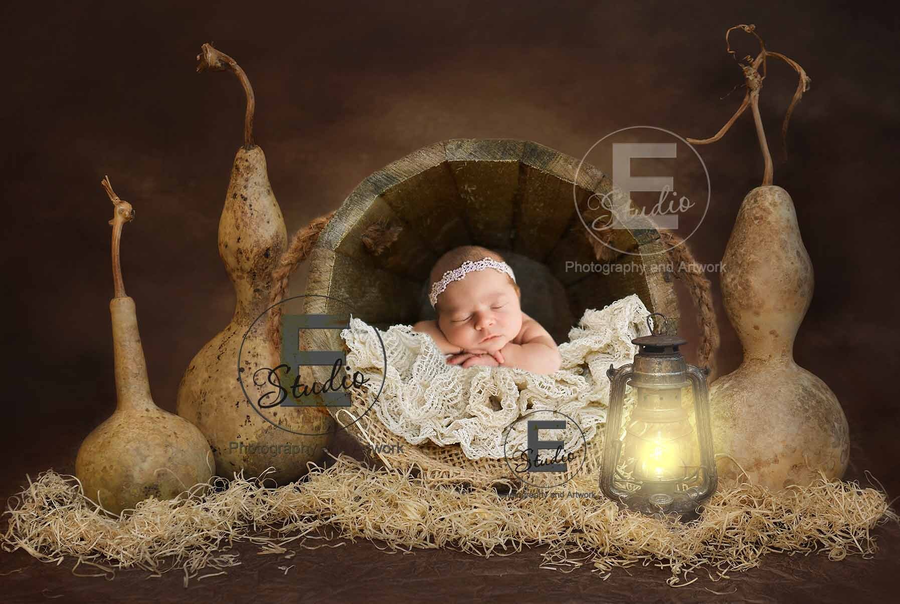 Autumn Baby Digital Backdrop Rustic Digital Background Farm - Etsy