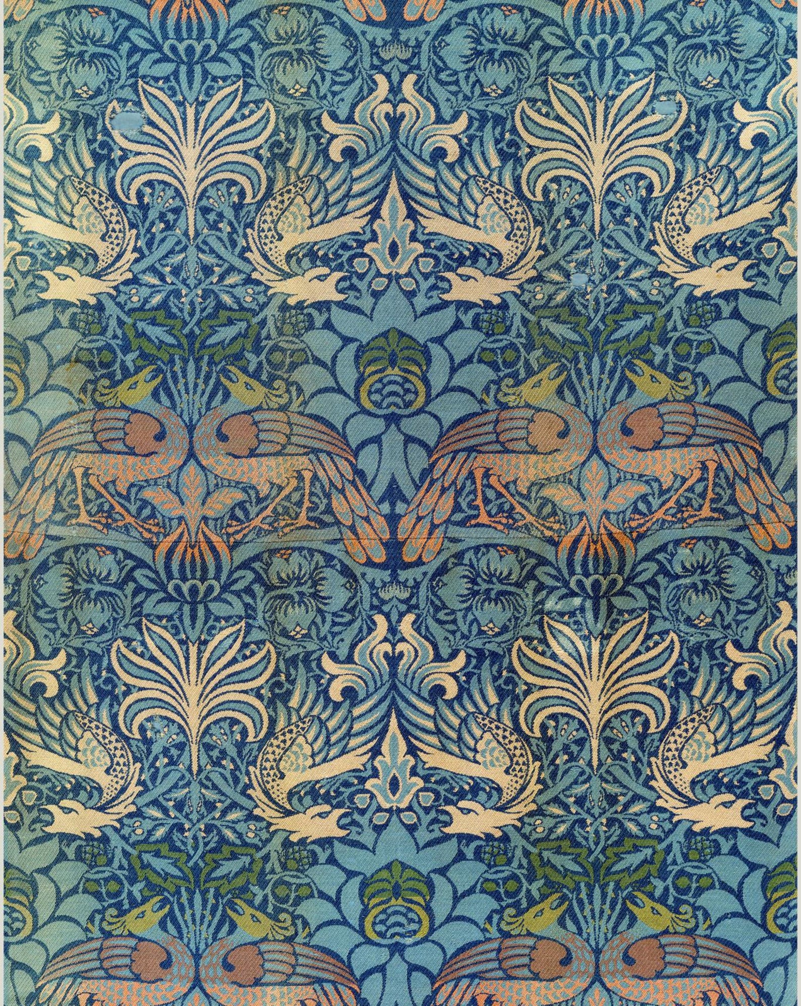 William Morris Peacock Dragon Print: Vintage Textile Art (digital ...