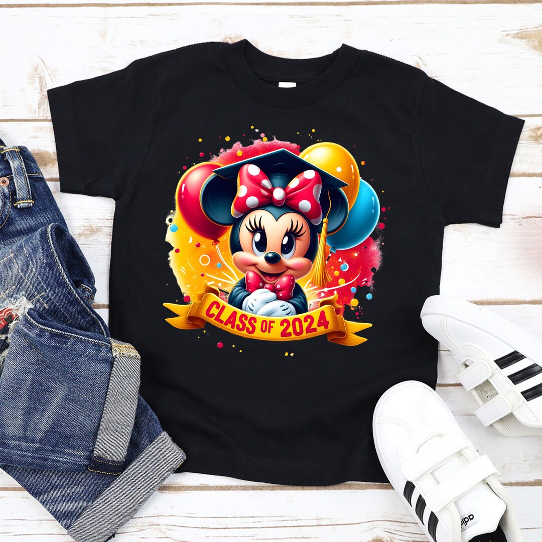 Minnie Mouse Graduation Shirt, Class of 2024 Tshirt, Kindergarten ...