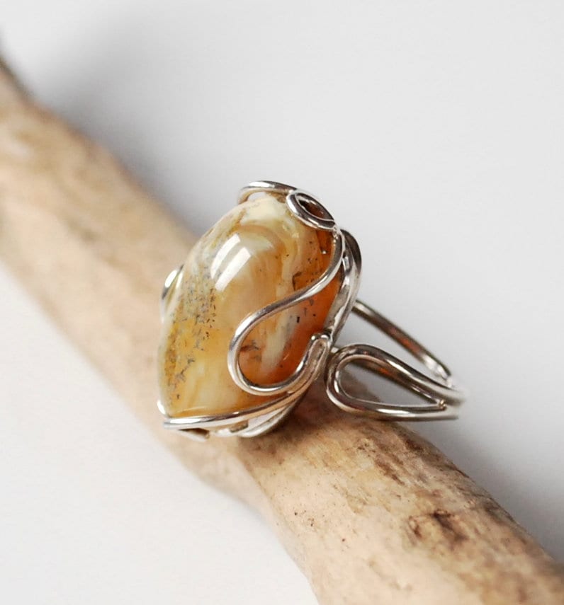 Rare Amber Color Natural Baltic Amber Ring Amber And | Etsy
