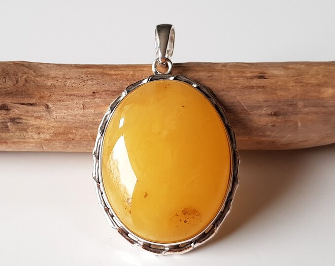 Unique Royal White Color Natural Amber Rectangle Pendant With - Etsy