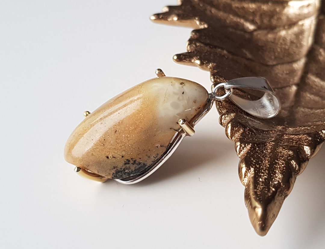 Pendentif ambre baltique naturel, couleur ambre unique, grand pendentif ...