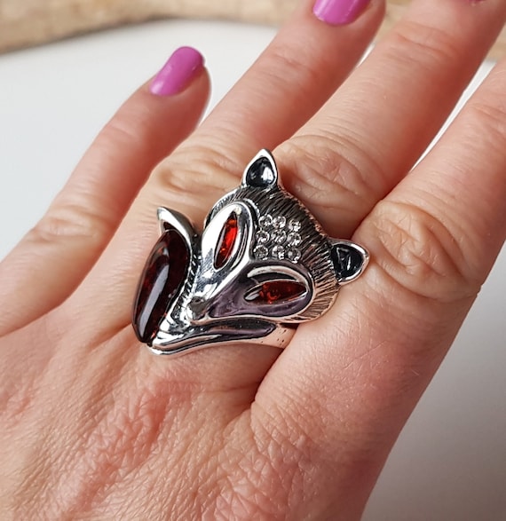 Etsy fox ring store