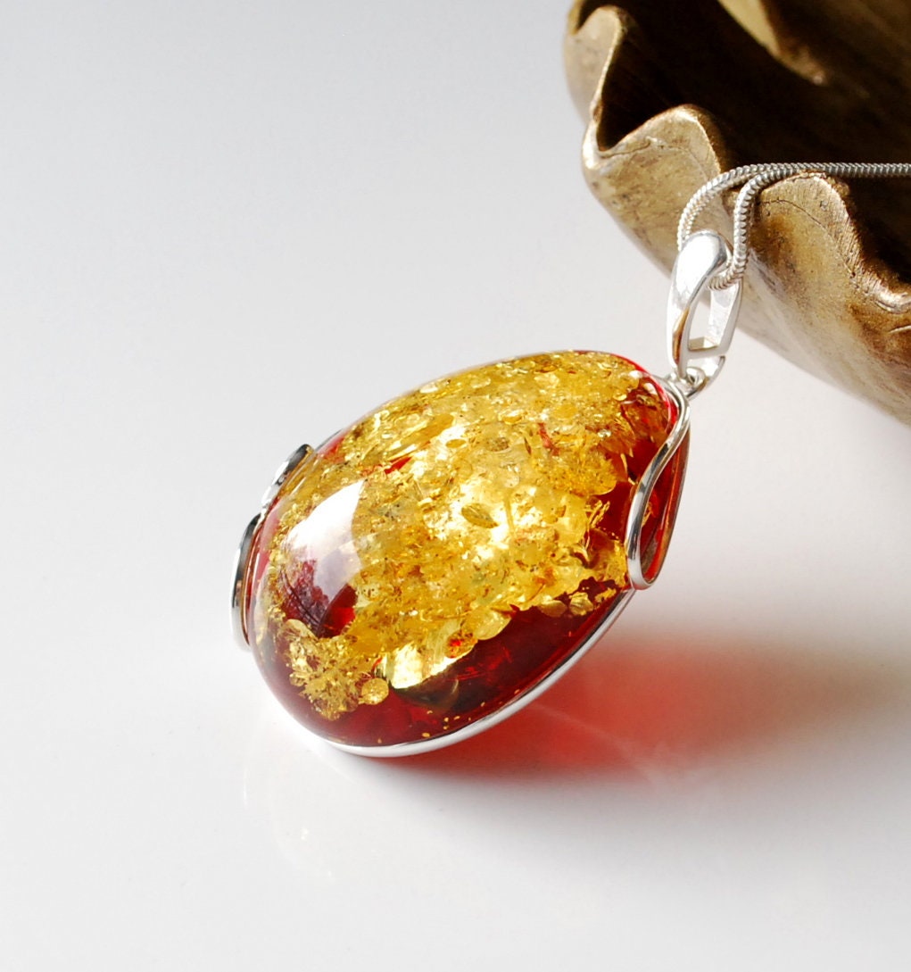 217 G Fiery Amber Pendant Stunning Baltic Amber Jewelry | Etsy