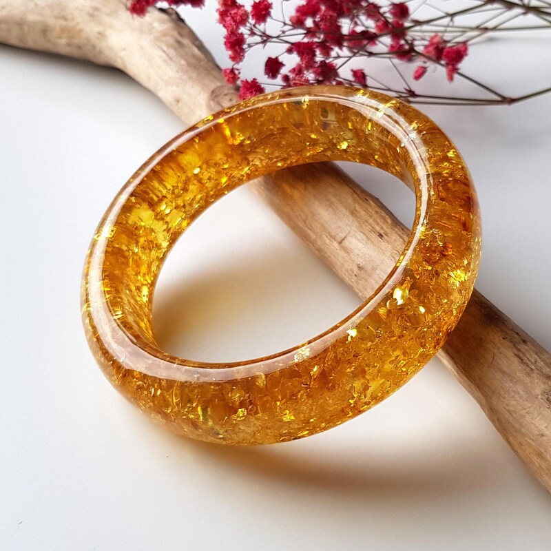 Amber Bangle - Etsy