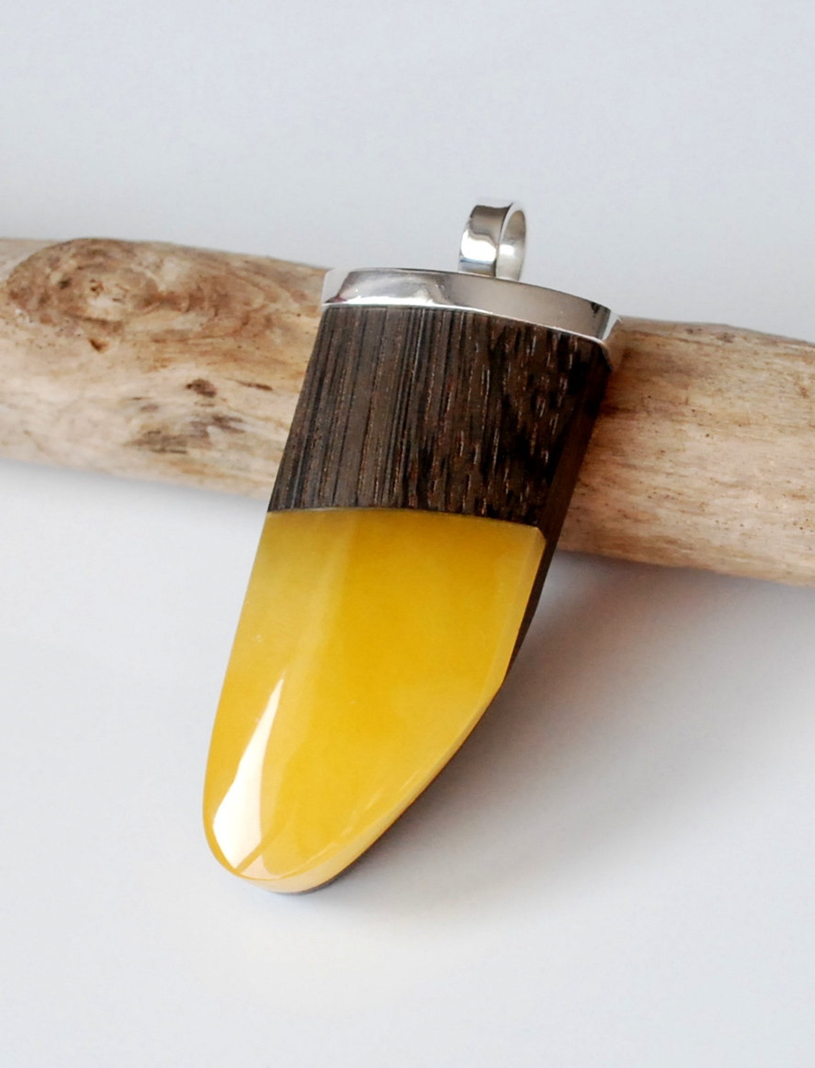 Colgante natural de ámbar báltico y madera colgante de ámbar | Etsy