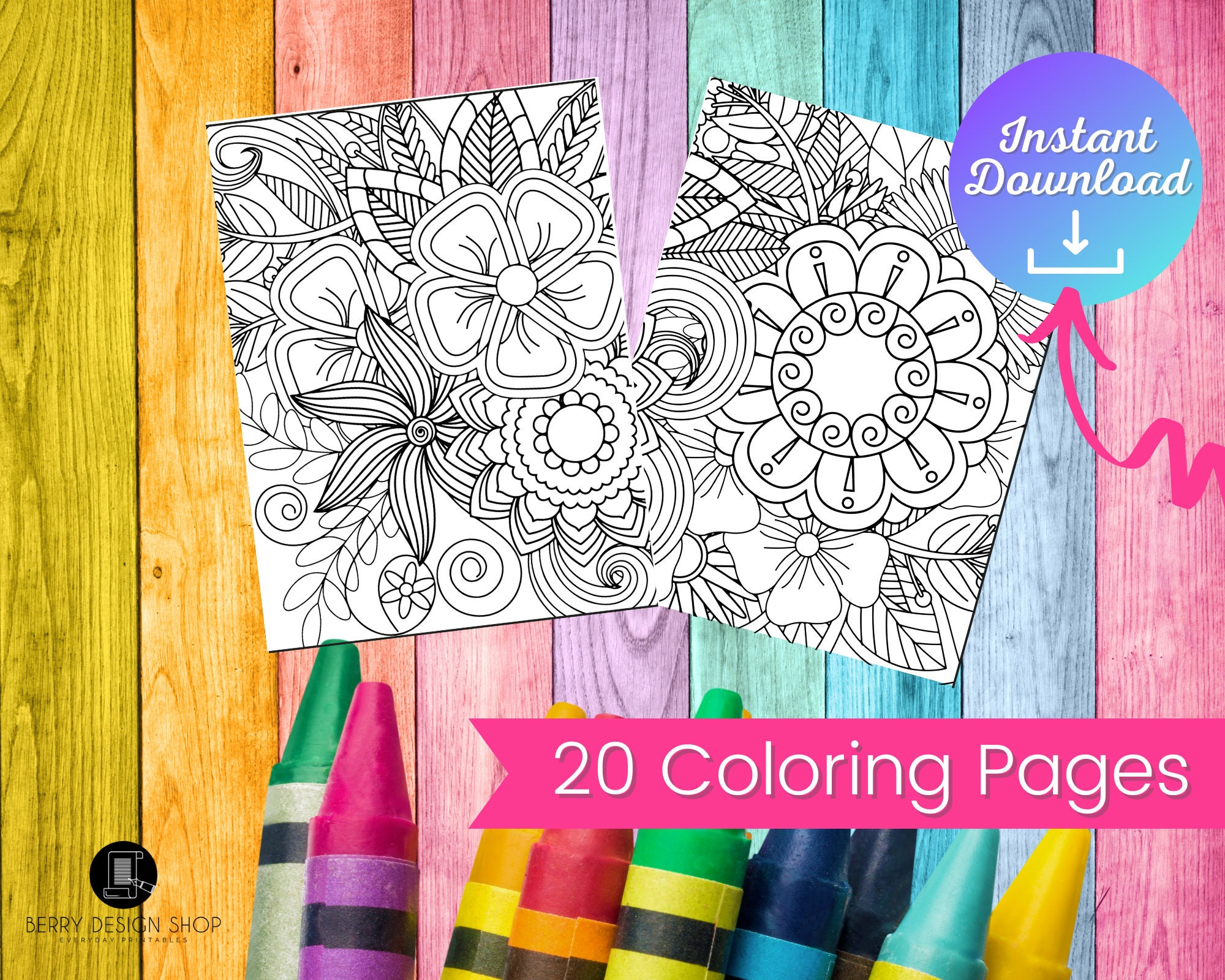 Girls Coloring Pages Set 3 Girls Coloring Books 20 Pages Instant ...