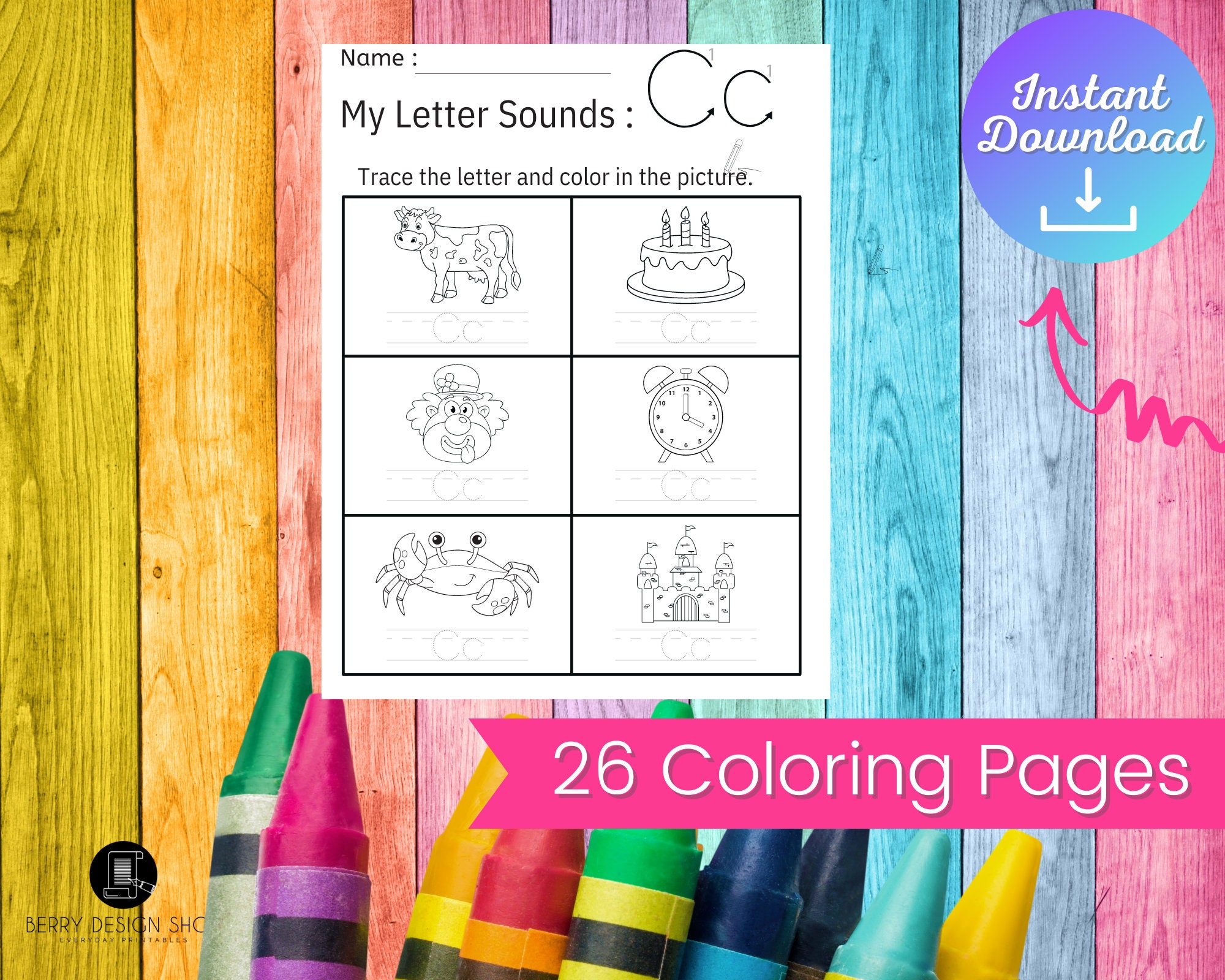 ABC Alphabet Lessons Preschool Printables Homeschool Curriculum ABC ...