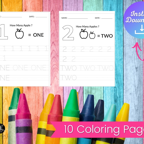 Montessori Learning Number Tracing - Etsy