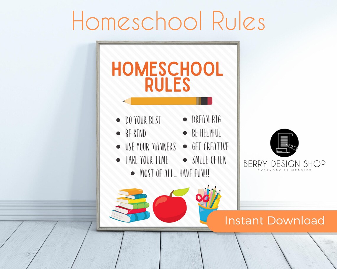 Homeschool Rules, Homeschool Room, Homeschool Decor, Homeschool Art ...