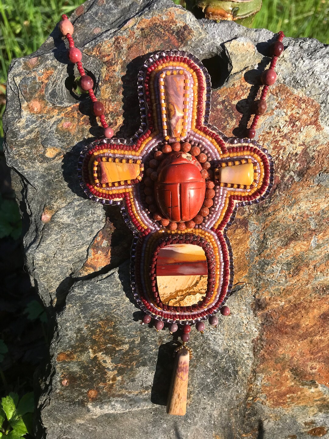 Egyptian Cross Red Scarab - Etsy