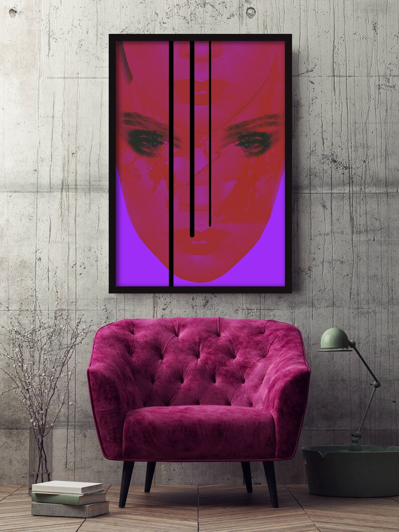 Edgy Art Print Pop Art Print Trippy Art Print Purple Art - Etsy