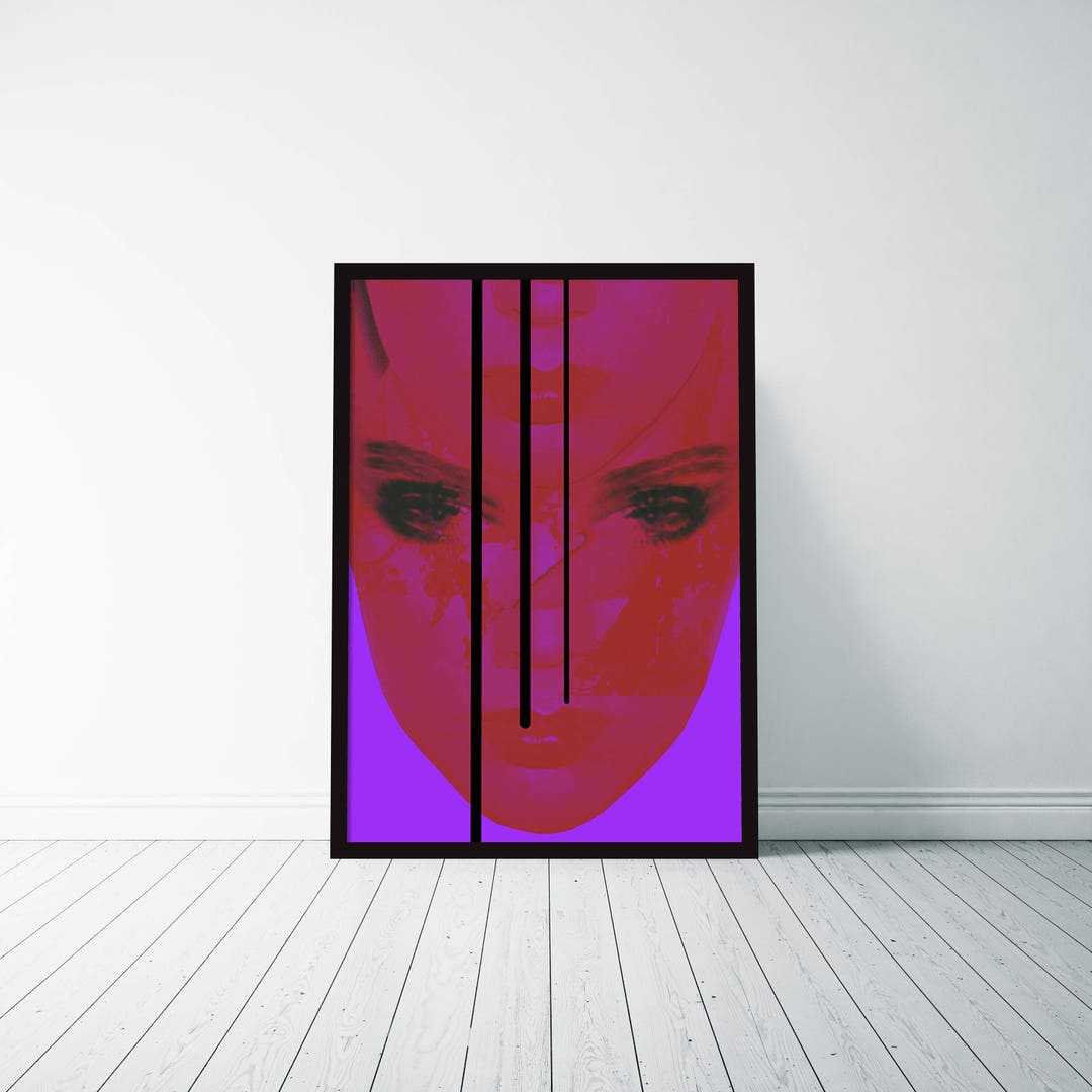 Edgy Art Print Pop Art Print Trippy Art Print Purple Art - Etsy