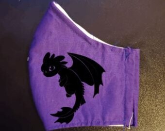 Toothless Dragon Face Mask - Etsy
