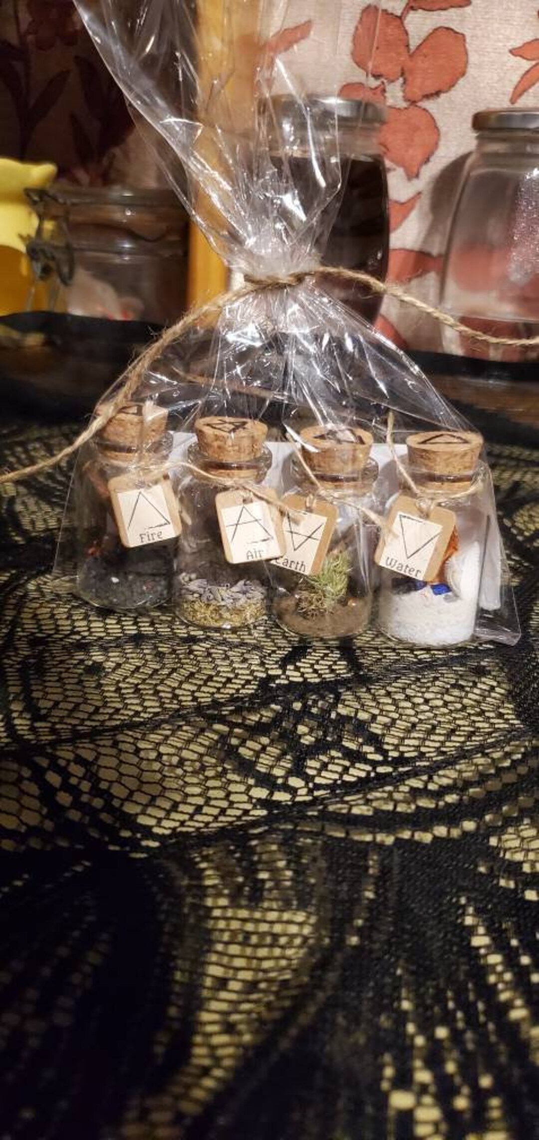 Fire, Air, Earth and Water Element Jars - Etsy