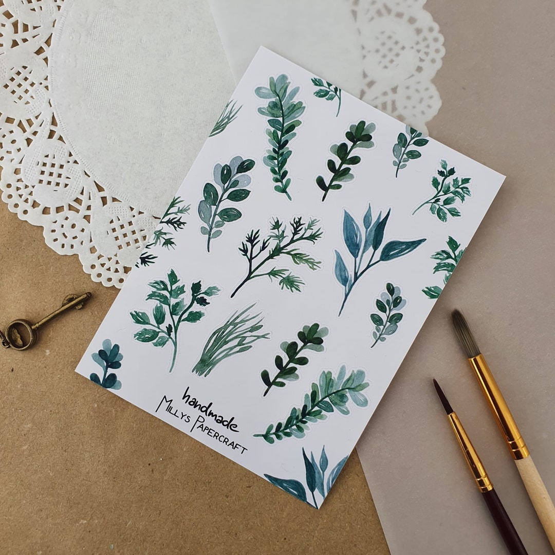 Herb Garden Sticker Sheet Bullet Journal Stickers, Scrapbook Stickers ...